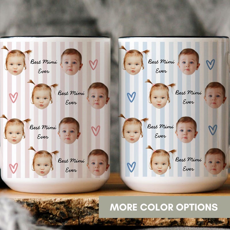 Two Kids Face Coffee Mug - Etsy