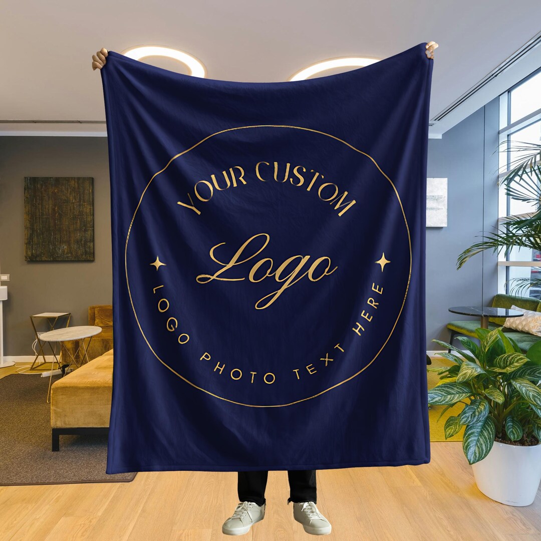 Custom Logo Blanket, Business School Sport Team College Logo Design ...