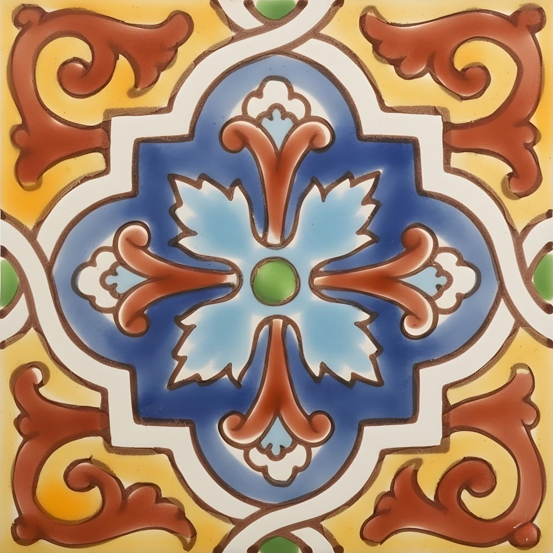 Hand Painted Mediterranean Riviera Ceramic Tile - Monaco MT007 - Etsy