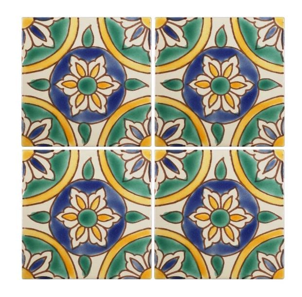 Handmade Mediterranean Hand Painted Tile, Spain Decoration, Small Tile ...
