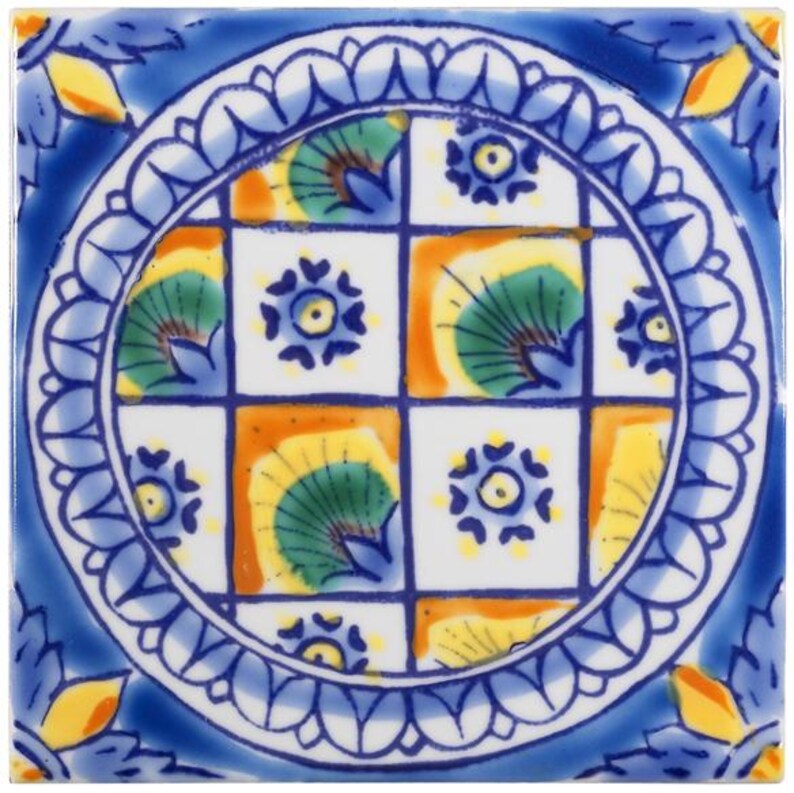 Mediterranean Tile, Deruta Tile, 4x4 Inch Square Tile, Hand Painted ...