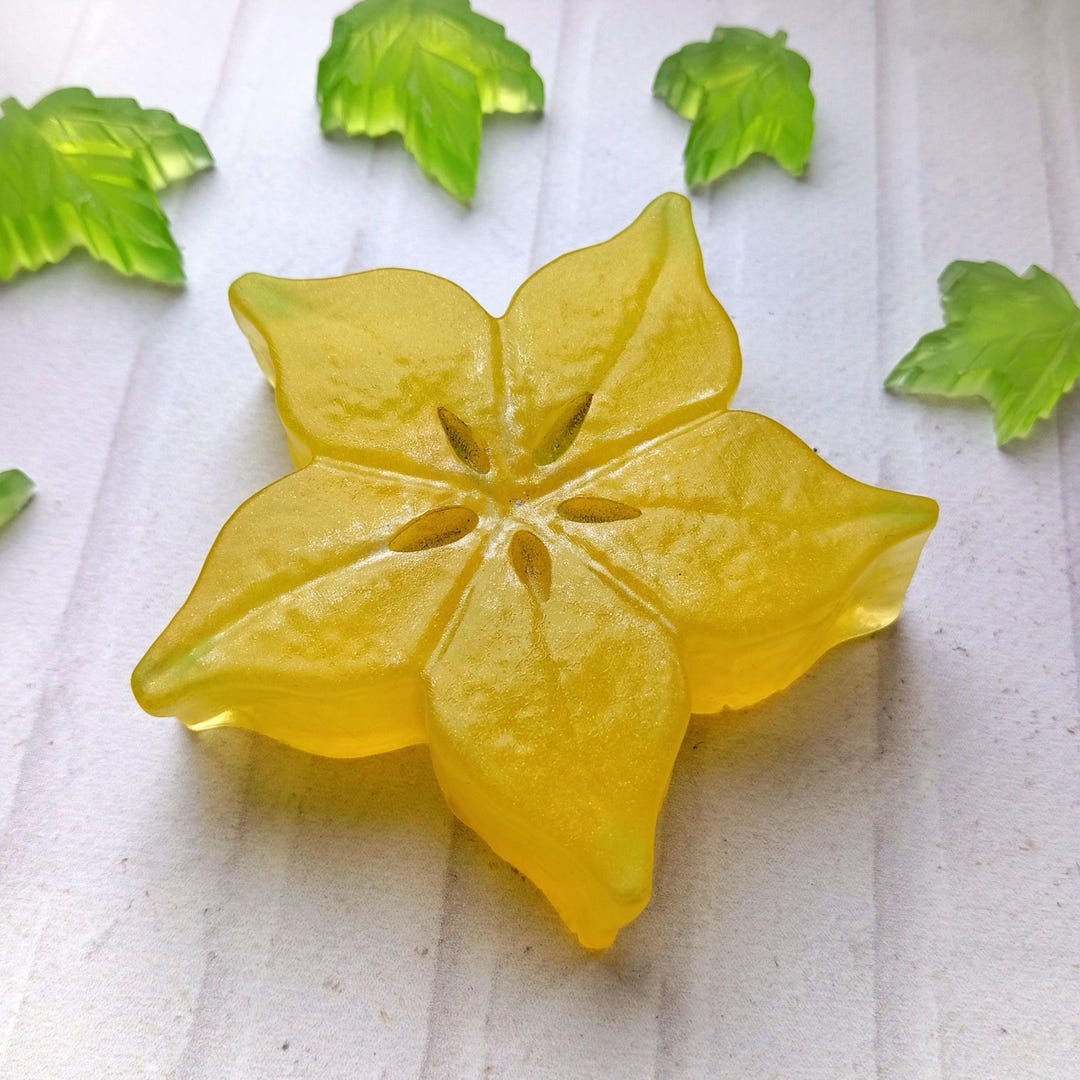 Carambola Soap, Realistic Shaped Exotic Fruit Party Favor, Fake Food ...