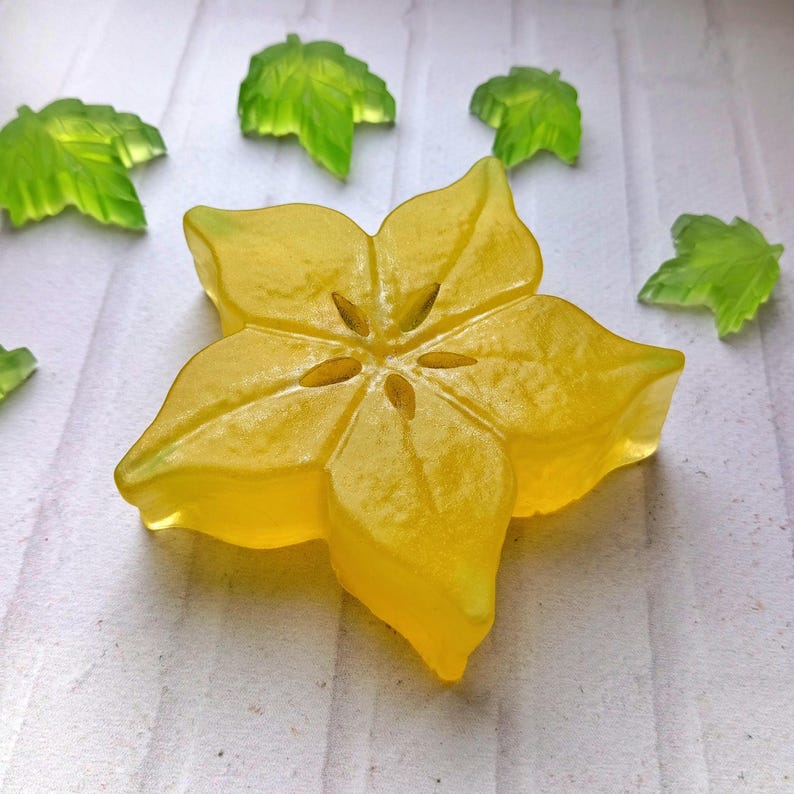 Carambola Soap, Realistic Shaped Exotic Fruit Party Favor, Fake Food ...