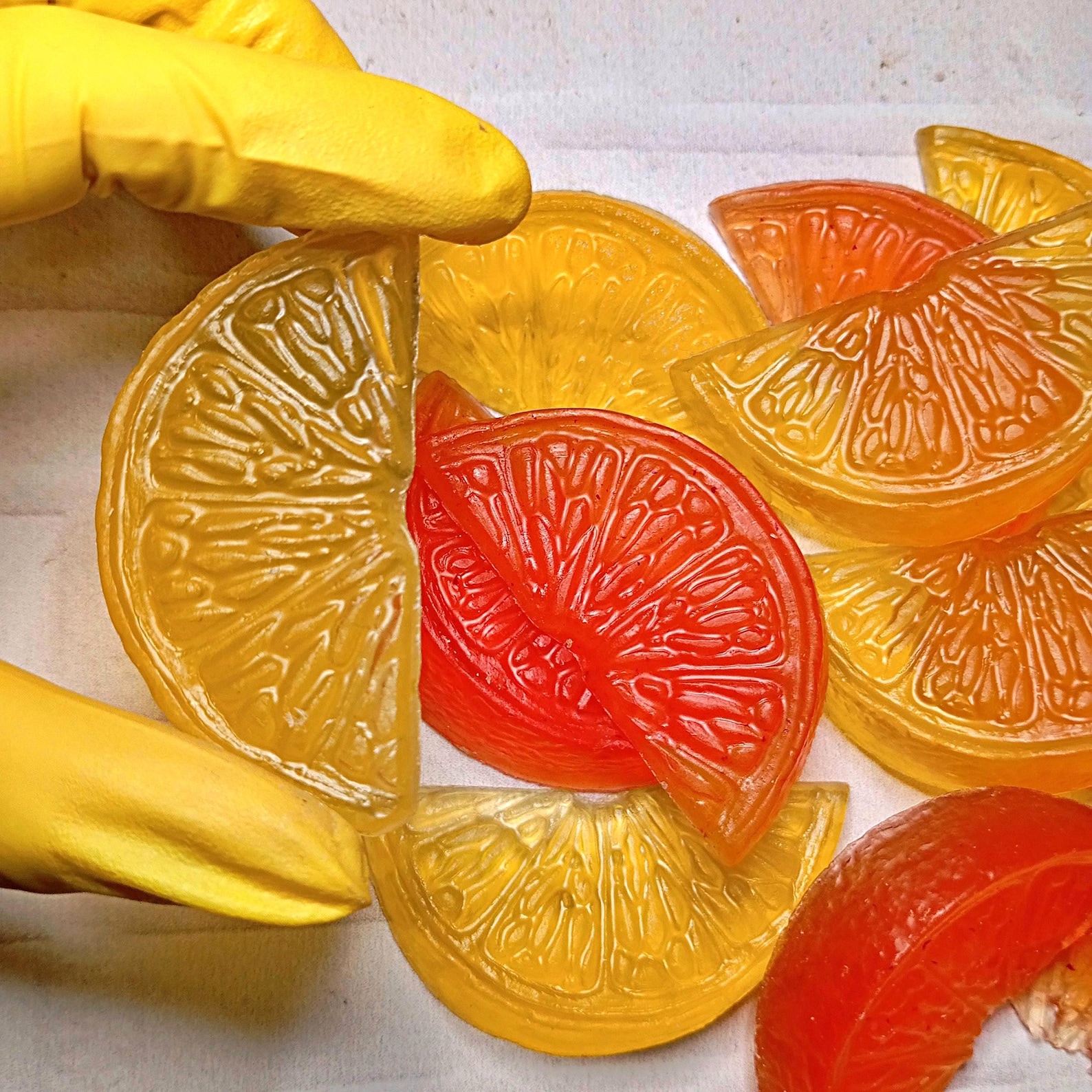 12 Citrus Slices Soap Set, Realistic Fruit Shaped Bridal Baby Shower ...