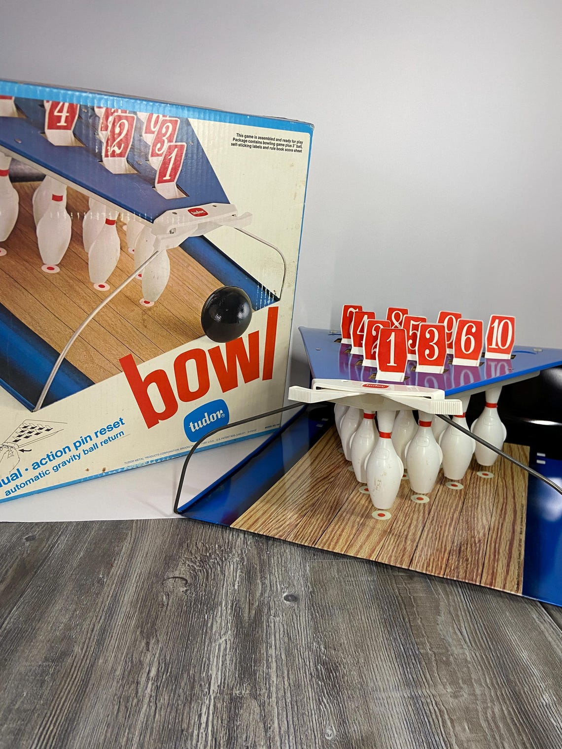 Vintage Retro 1966 Bowling Game - Made by Tudor Metal Bowling Game in ...