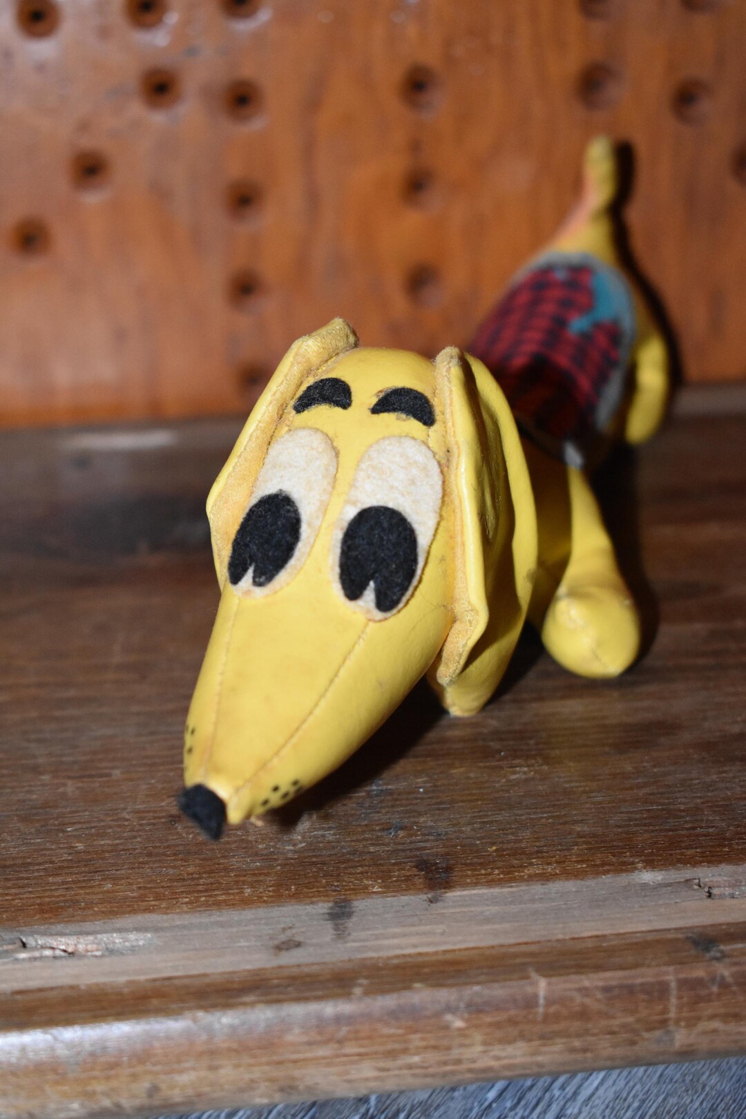 Vintage 1930's Oil Cloth Stuffed Dachshund Yellow Dog - Etsy