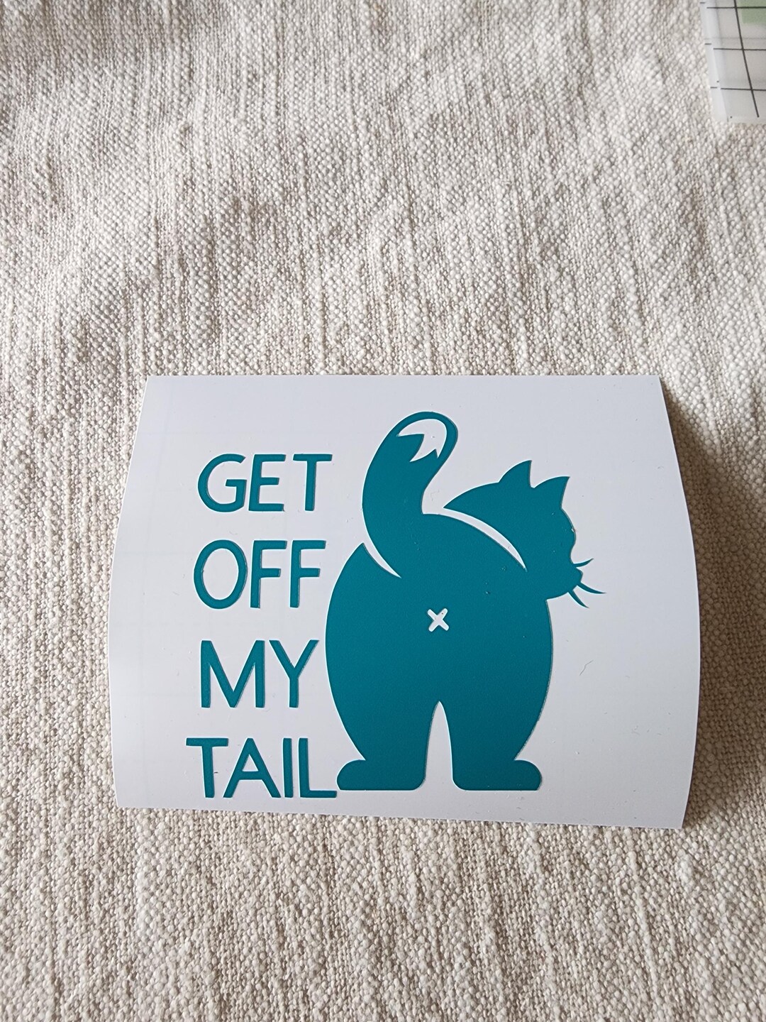 Get off My Tail Vinyl Sticker, Cat Lovers, Great for the Car Window ...