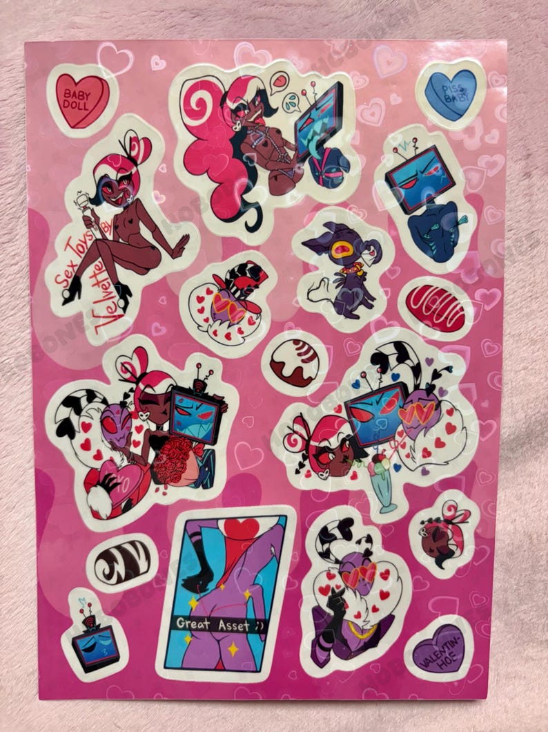 Vee Sticker Sheets | Hazbin Hotel - Etsy New Zealand