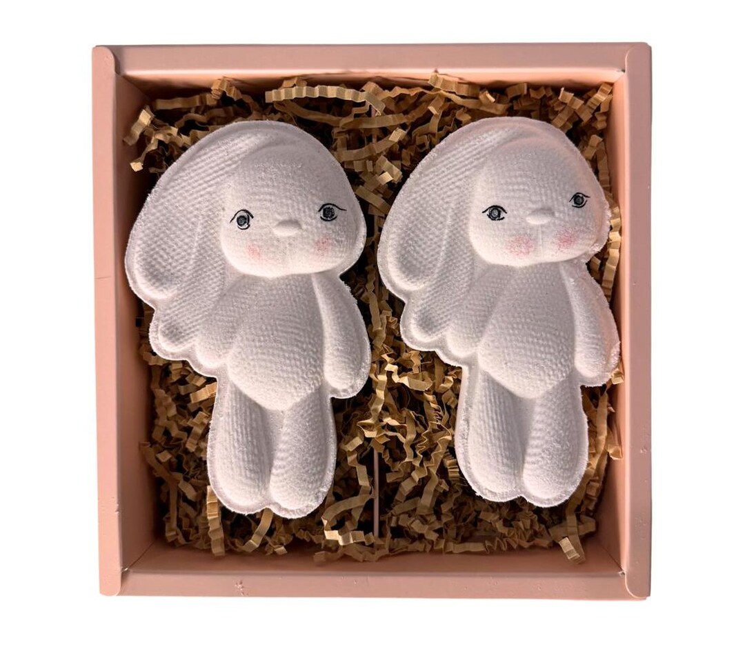 Bath Bomb Gift Set 2pc Bunny Shaped Bath Bombs in a Stylish Box ...