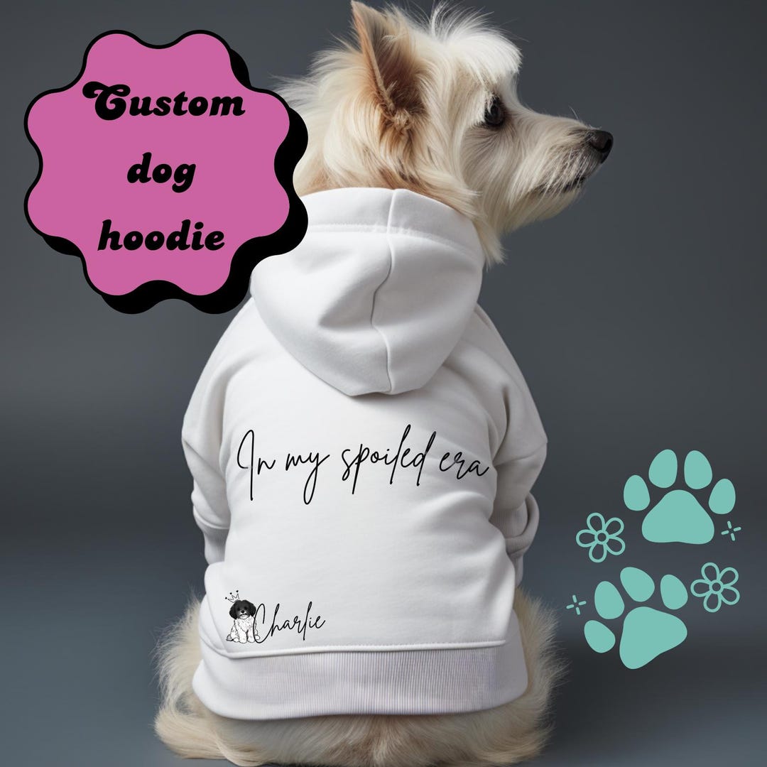 Personalized Dog Hoodie, Custom Hoodie for Dogs, Dog Clothes ...