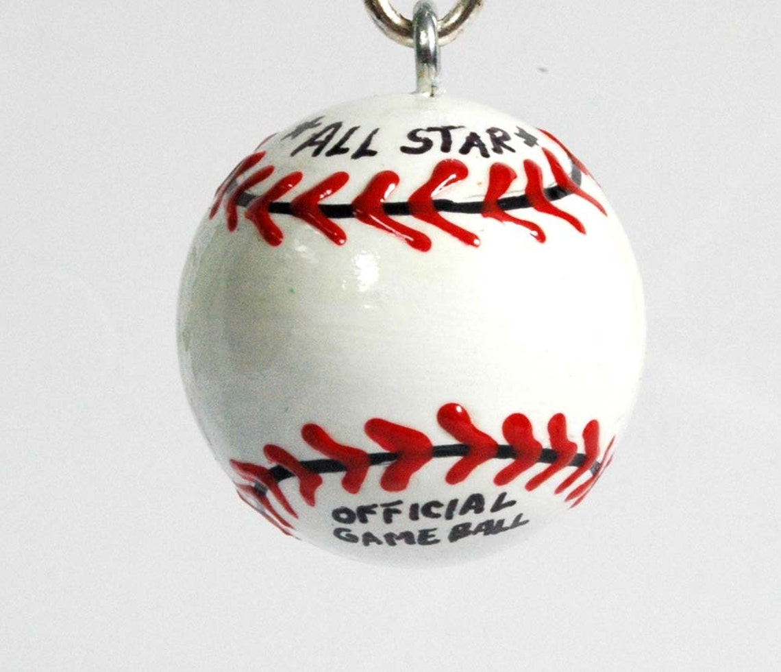 Personalized BASEBALL Charm for Bag - Backpack - Key Ring - Zipper Pull ...