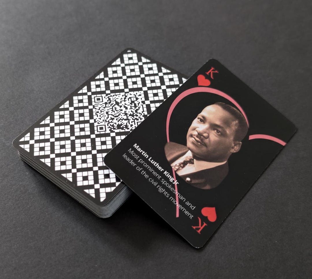 Black History Playing Cards Game Black History Month Card Game Lover ...