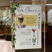 Elegant Cocktail Menu, Minimalist, Modern, 5"×11", 8.5"×11", 16"×20 ...