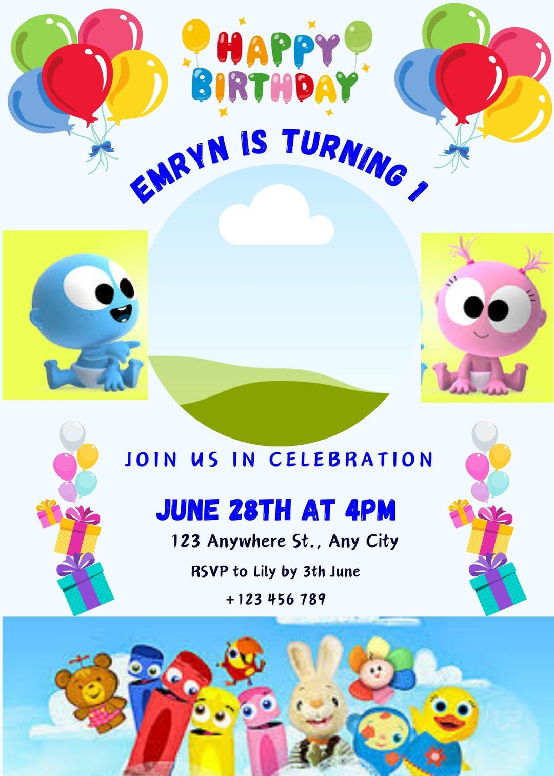 Custom Digital Birthday Invitations - Etsy