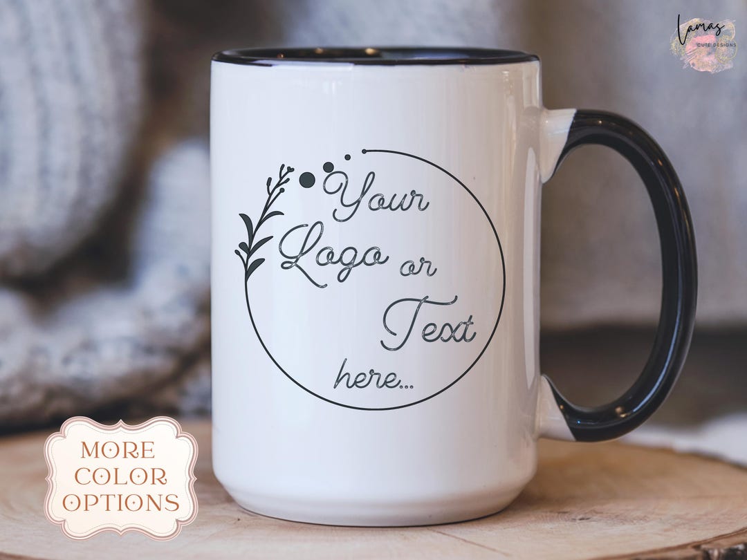 Custom Logo Coffee Mug, Personalized Corporate Gift - Etsy
