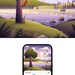 A Detailed 2D Vector Illustration of a Peaceful Lake, Surrounded by ...