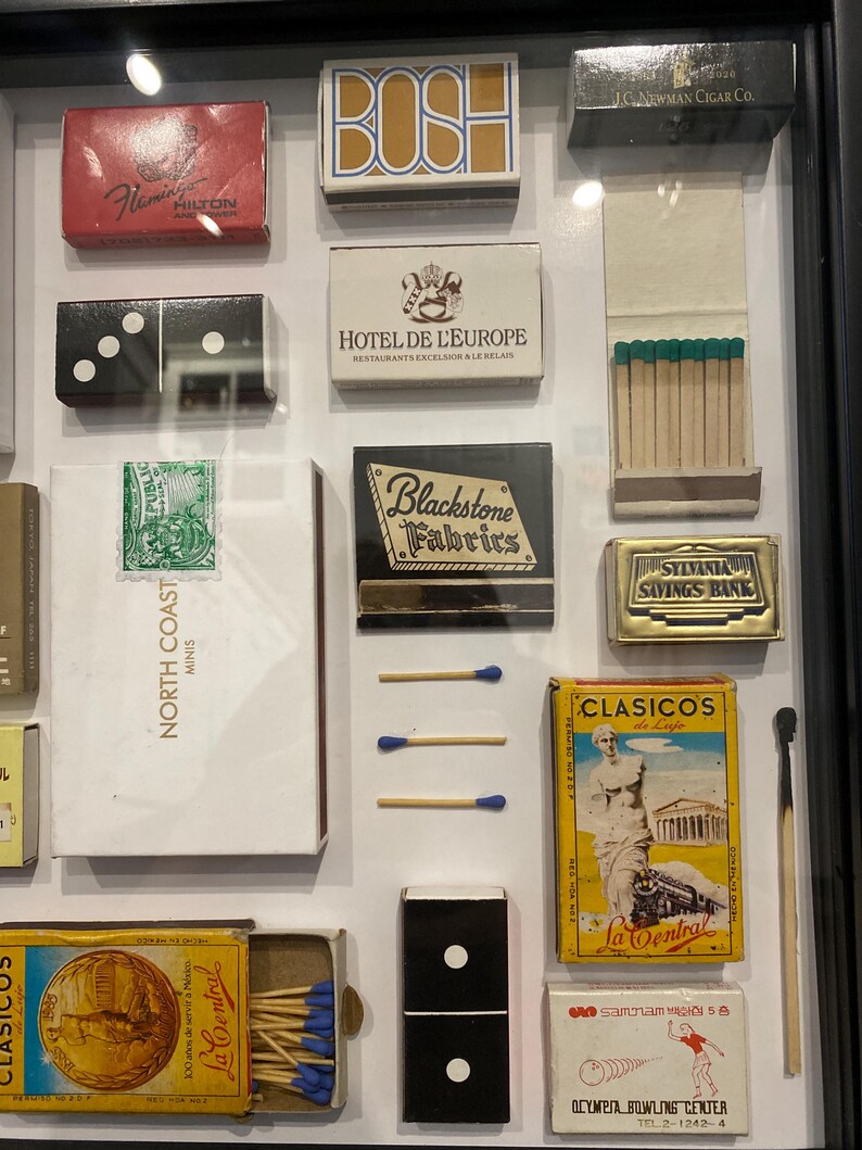 Large One of a Kind Matchbook Collage in Shadow Box Frame - Etsy
