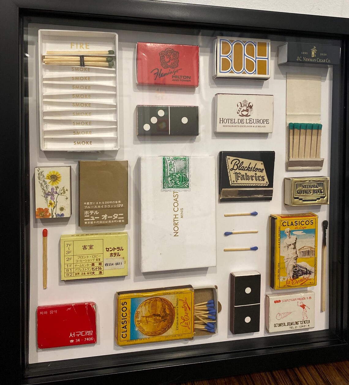 Large One of a Kind Matchbook Collage in Shadow Box Frame - Etsy