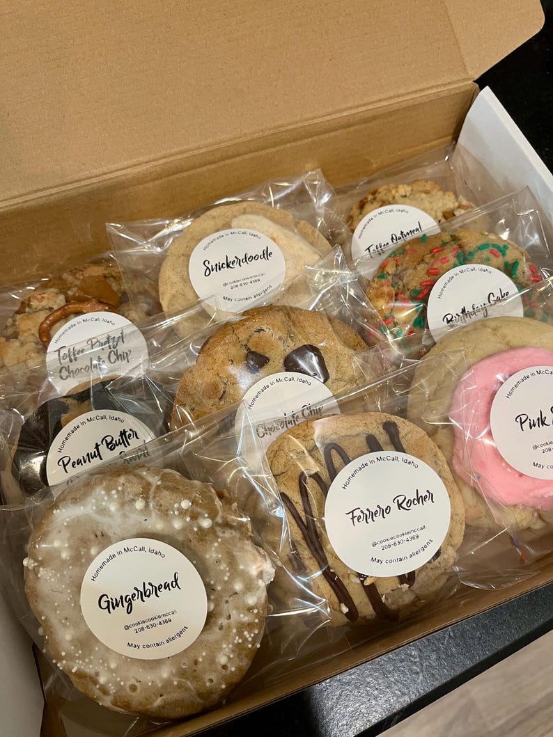 Big Bakery Style Cookies - Variety Box - Etsy