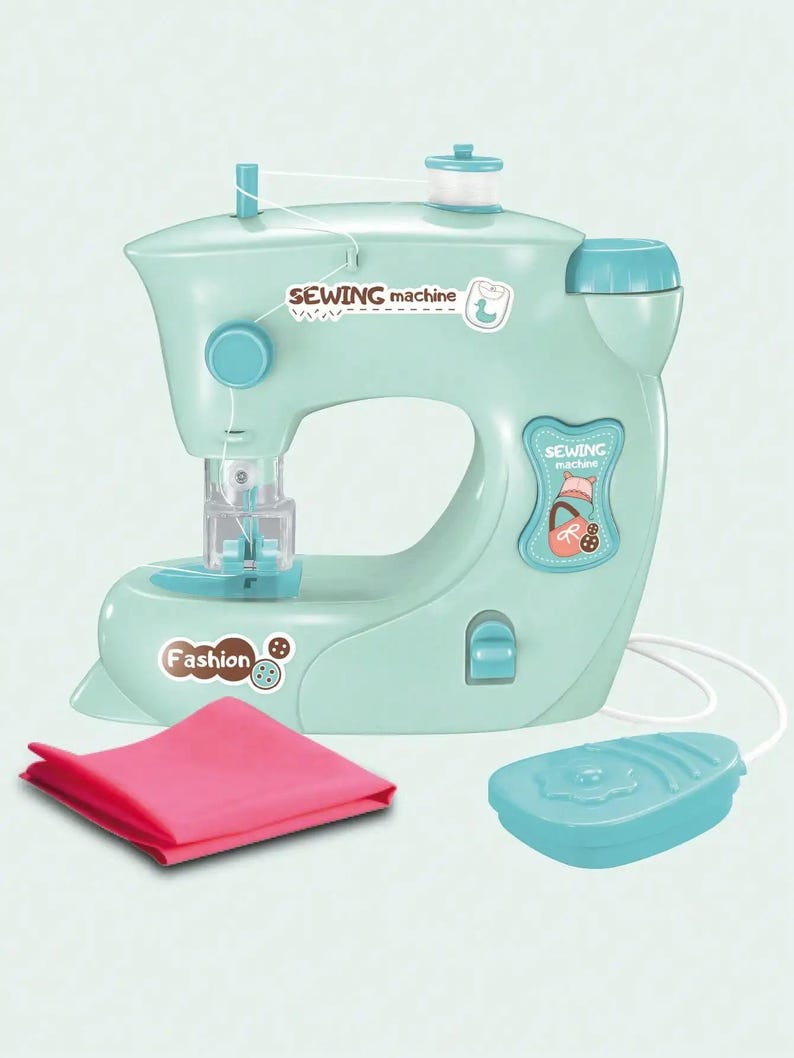 Mini Sewing Machine Toy, Mini Diy Simulation Sewing for Girls Kids 3 ...