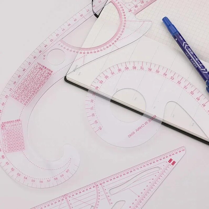 Multifunctional French Curve Ruler Soft Plastic Patchwork Ruler Measure ...