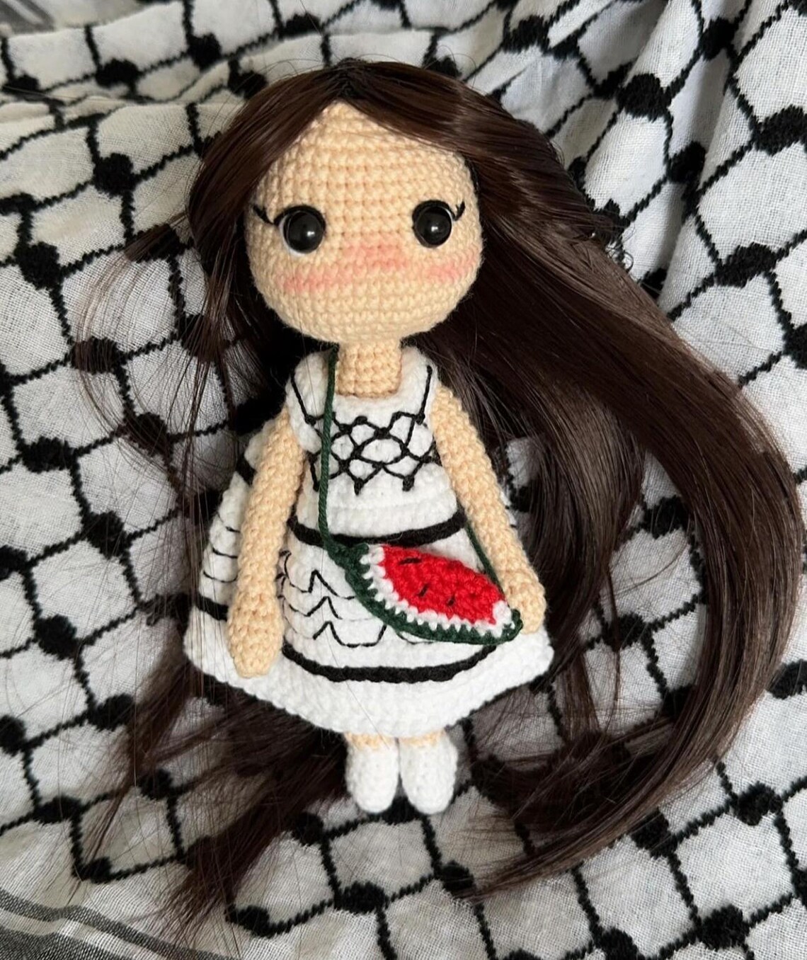 Palestinian Amigurumi Girl Doll - Etsy