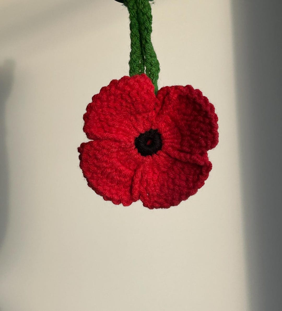 Crochet Palestine Poppy Flower Keychain - Etsy