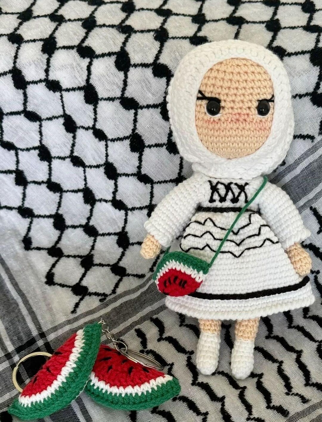 Palestinian Hijabi Amigurumi Doll 'amal' - Etsy