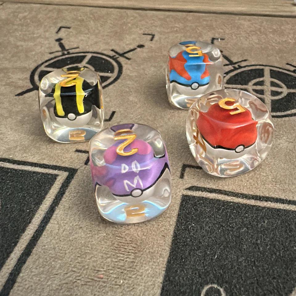 3D Dice - Trainer Set Pokeball Pokemon Yugioh - Etsy