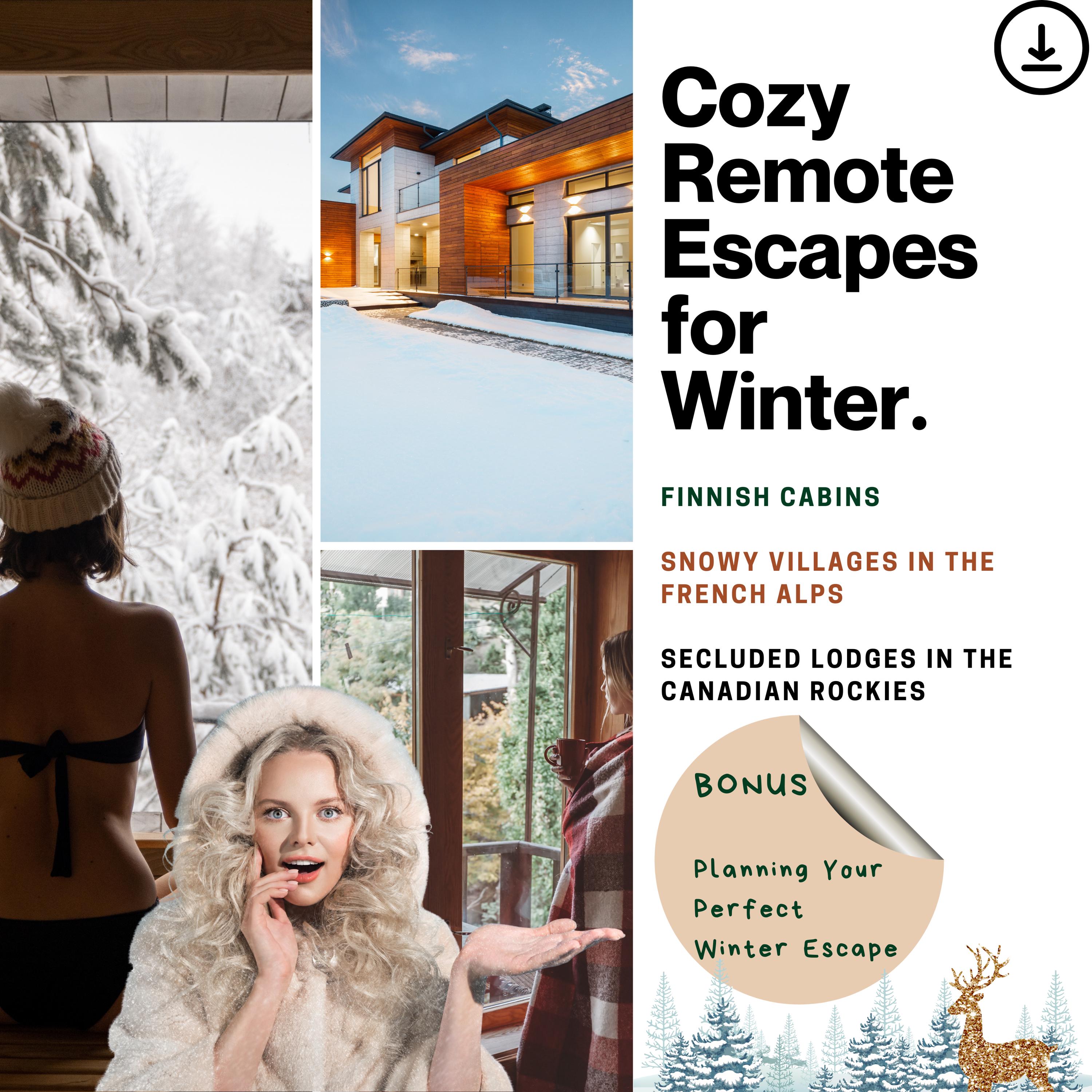 Cozy Winter Escapes: the Ultimate Guide for Remote Cabins, Alps Villages & Hidden Retreats - Etsy