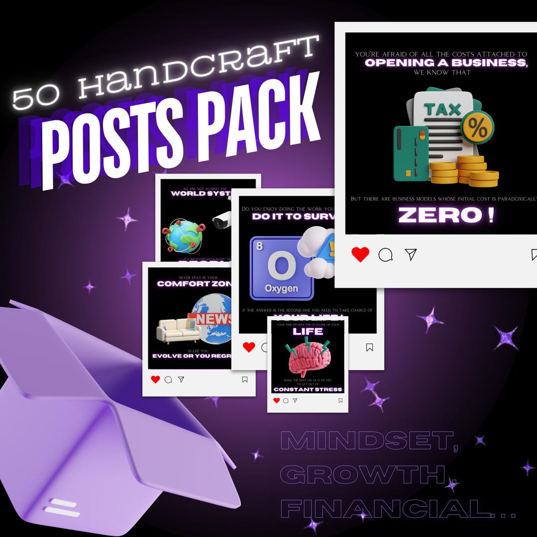 50 High-quality Social Media Posts for Personal Growth, Finance ...