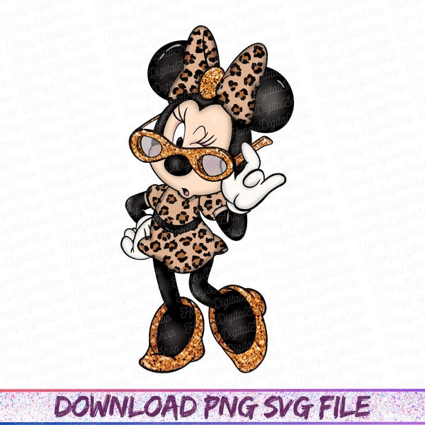 Leopard Minnie Mouse - Etsy