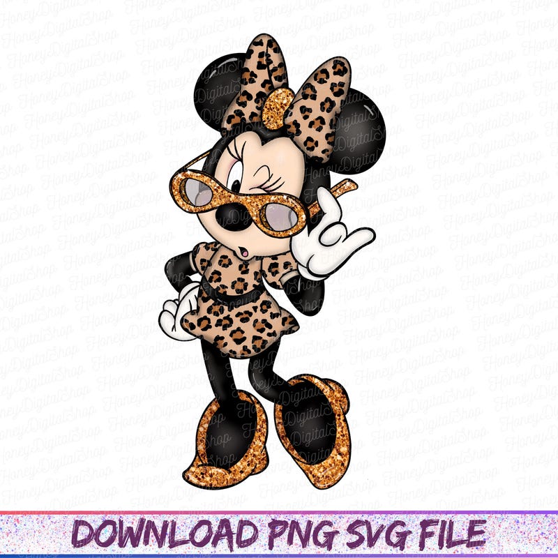 Leopard Minnie Mouse - Etsy