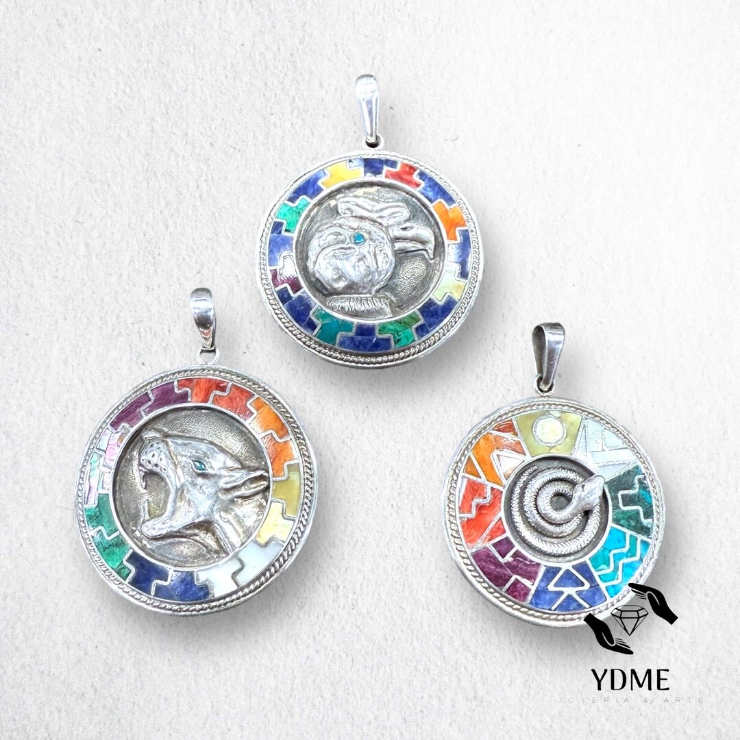 Andean Trilogy Puma Condor Snake Pendant Silver 950 Peru - Etsy