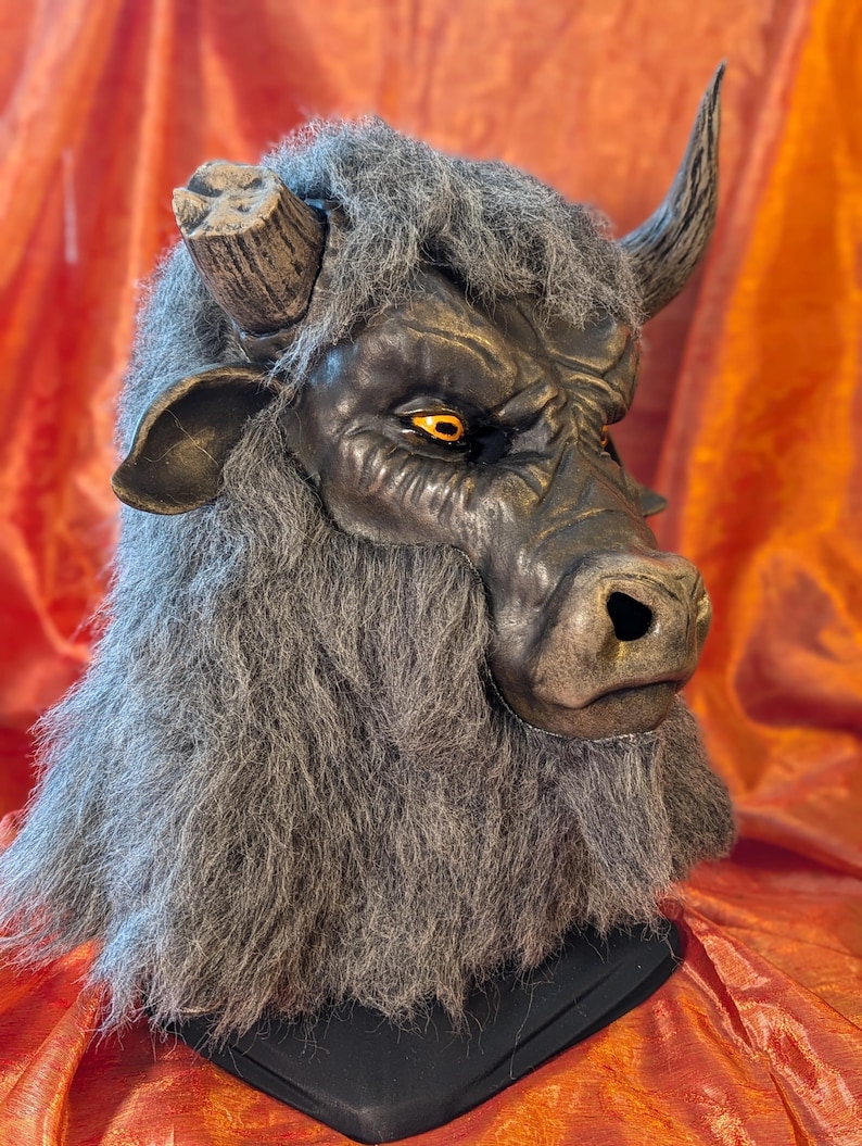 Handmade 3D Printed Minotaur Mask for Cosplay & Halloween Impressive ...