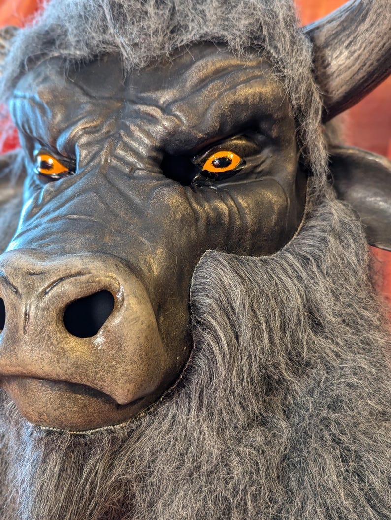 Handmade 3D Printed Minotaur Mask for Cosplay & Halloween Impressive ...