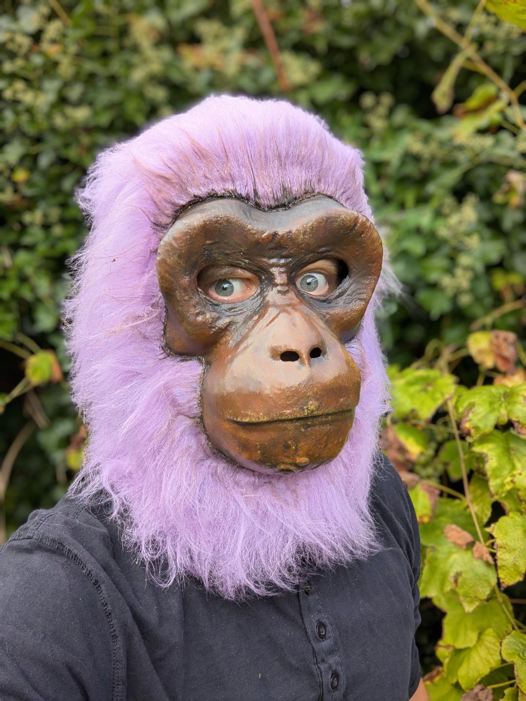 Handmade 3D Printed Female Chimp Mask With Soft Features and Bright ...