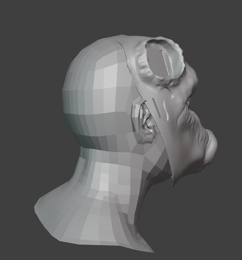 3D Printable Minotaur Mask STL File Broken Horn Bull Mask for Cosplay ...