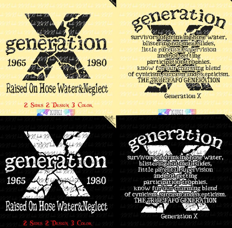 Vintage Gen X SVG, Generation X PNG - Etsy