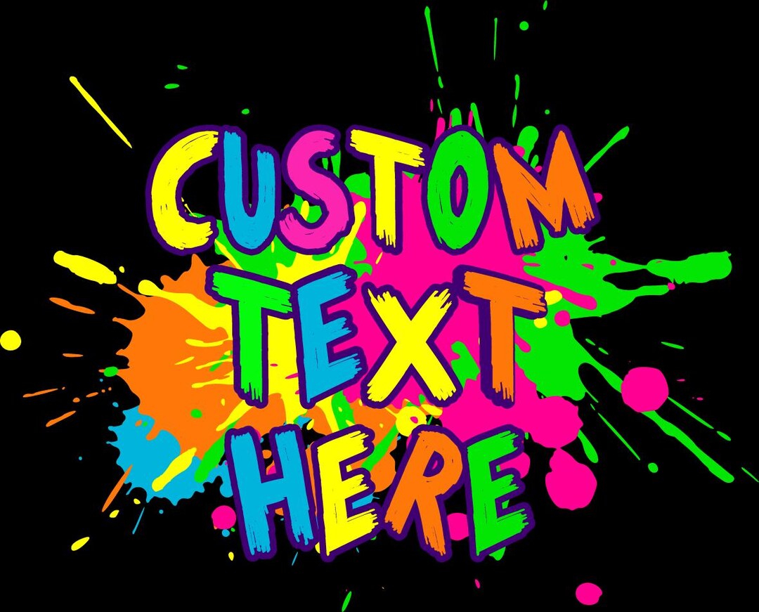 Custom Glow Party Text Design PNG, Lets Glow Crazy PNG - Etsy