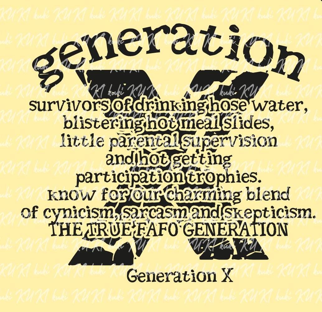 Vintage Gen X SVG, Generation X PNG - Etsy