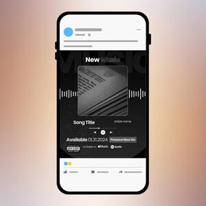 Digital Music Flyer - Customizable Design for Artists, Singers, and ...