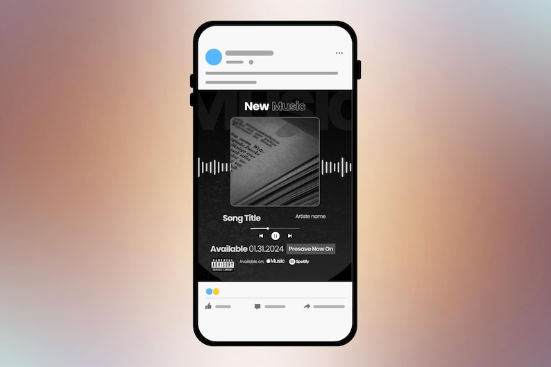 Digital Music Flyer - Customizable Design for Artists, Singers, and ...