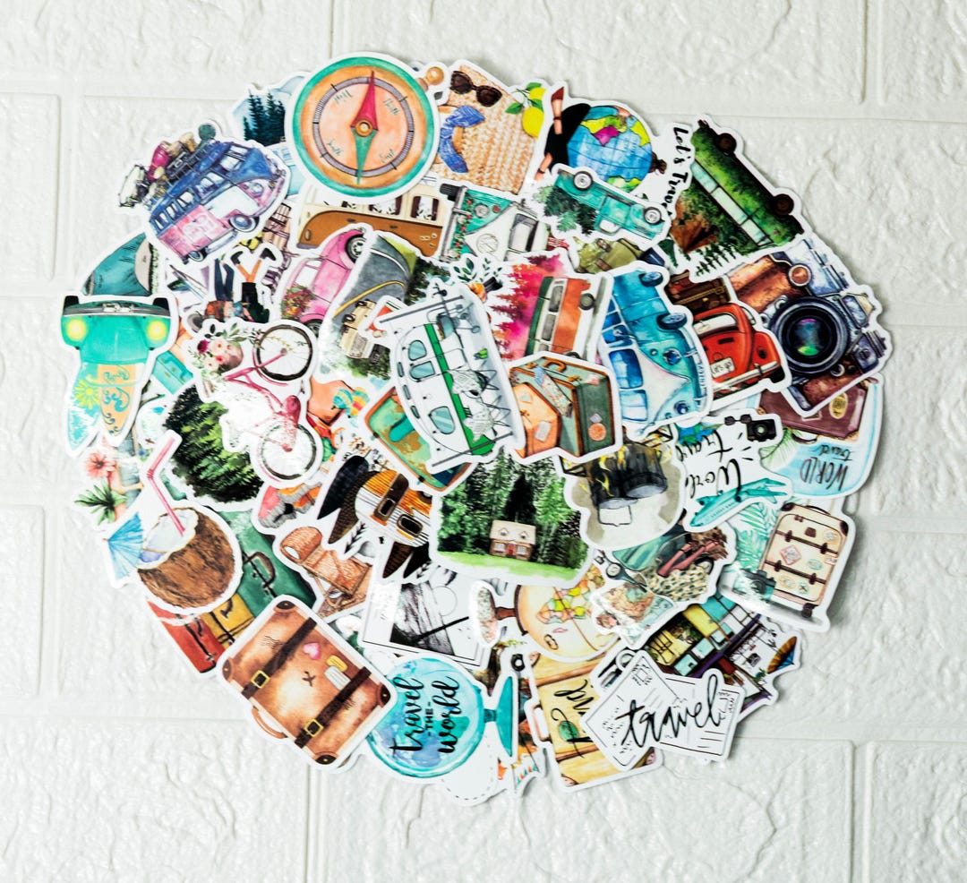 50 Waterproof PVC Stickers | Outdoor Adventure Theme, Sticker for ...