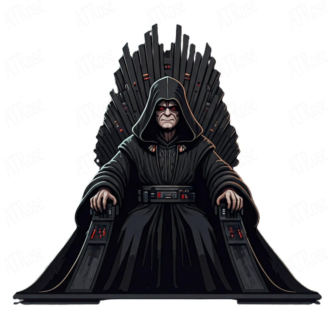 PNG Emperor Palpatine on Throne Star Wars Villain Artwork Digital ...