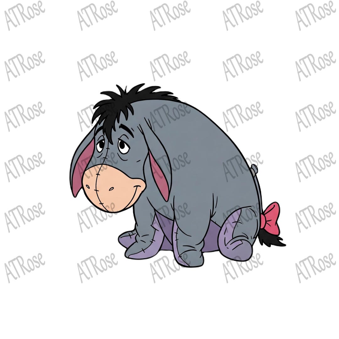 PNG - Eeyore From Winnie the Pooh - Sad Donkey Clipart - Classic Disney ...