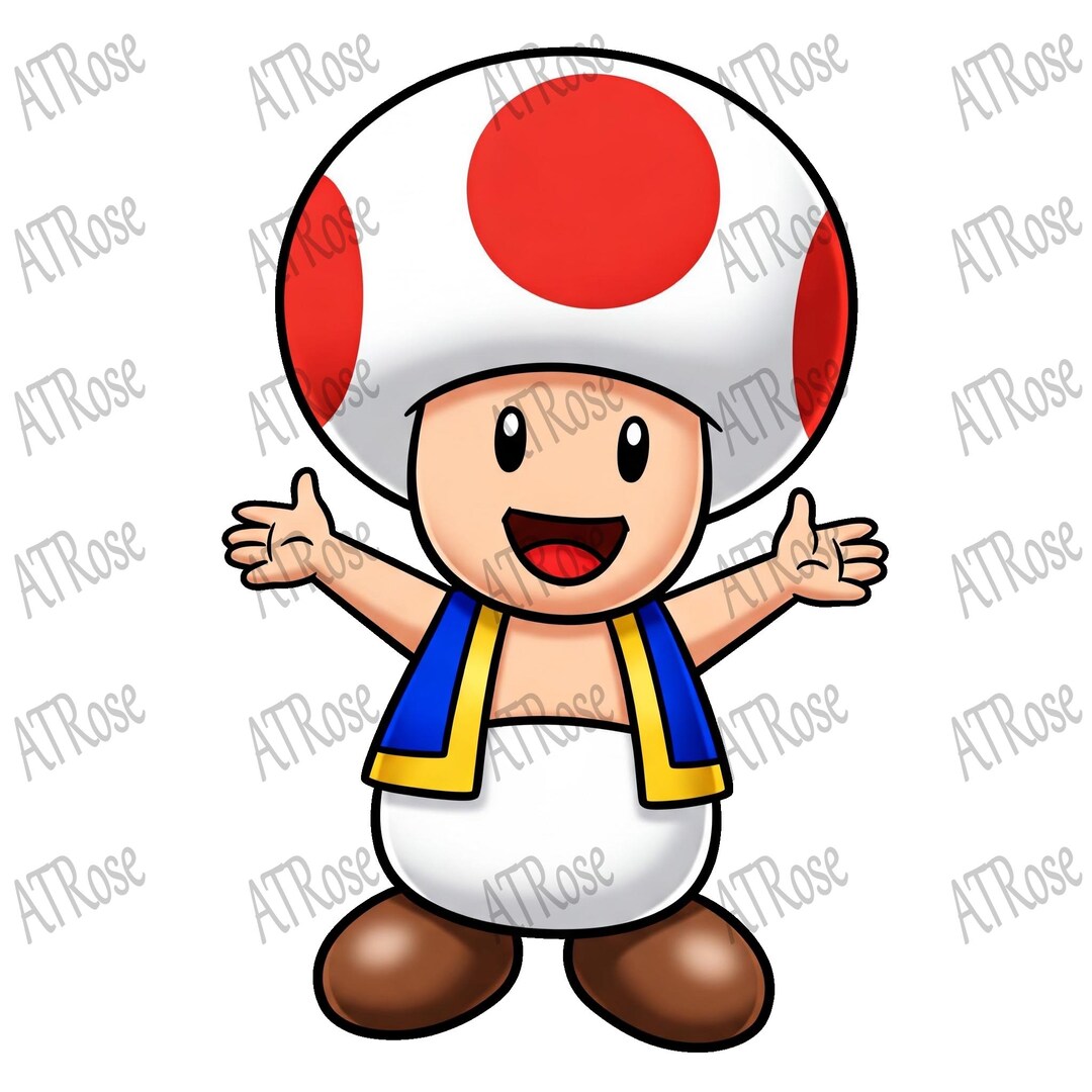 PNG - Toad From Mario - Cute Character Clipart - Super Mario Friend ...