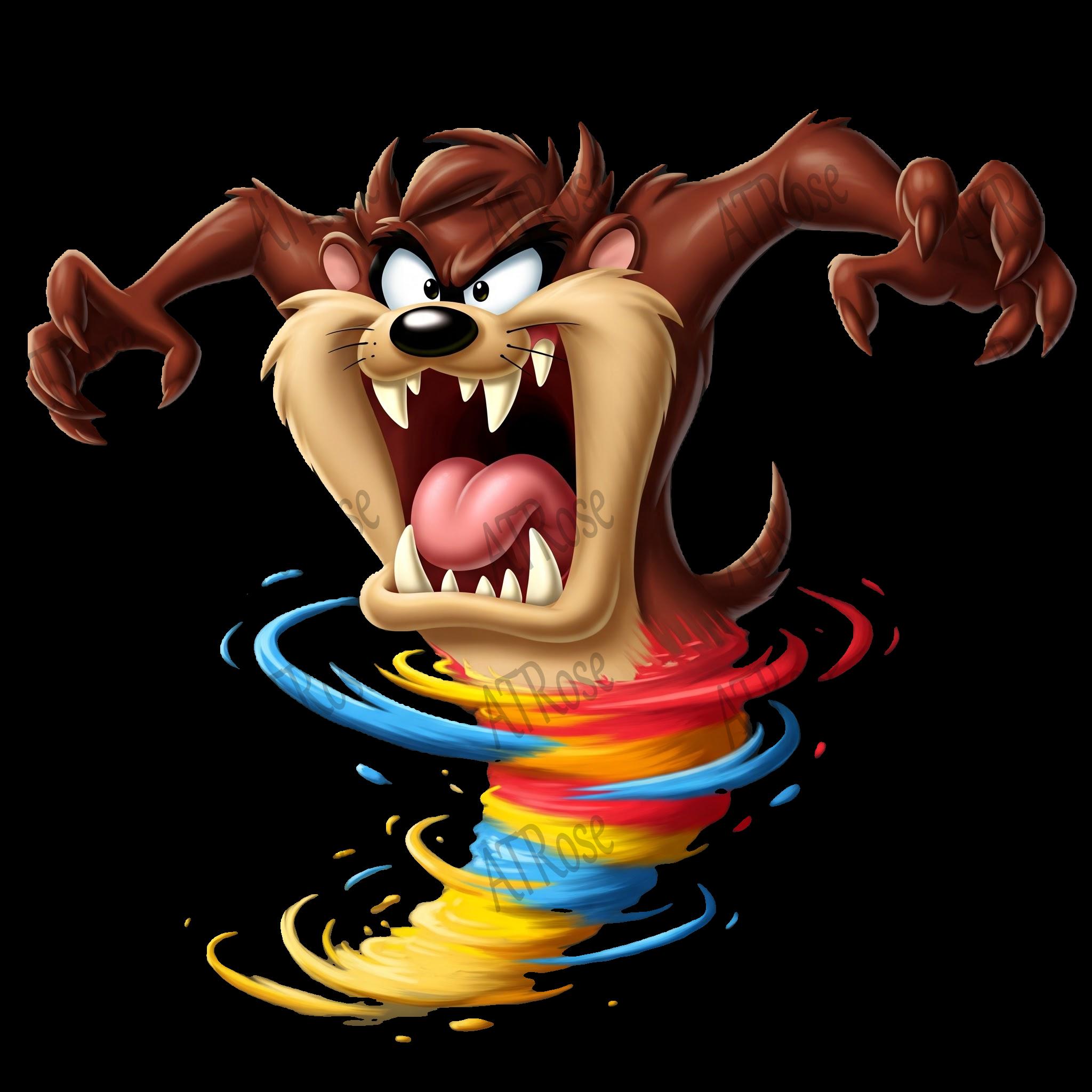 PNG - Tasmanian Devil Spinning Tornado - Looney Tunes Cartoon Art ...