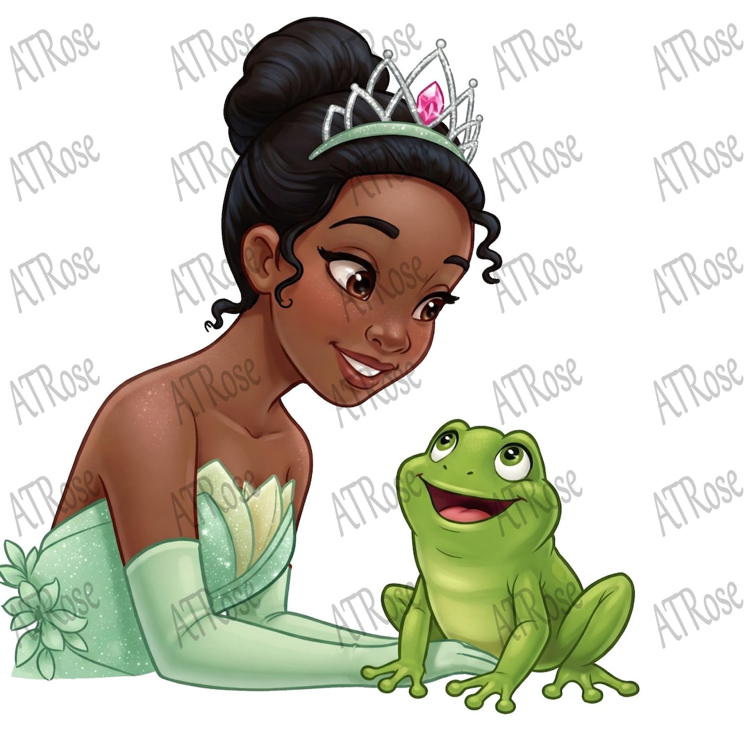 PNG - Princess Tiana and Frog - Disney Princess and the Frog Clipart ...