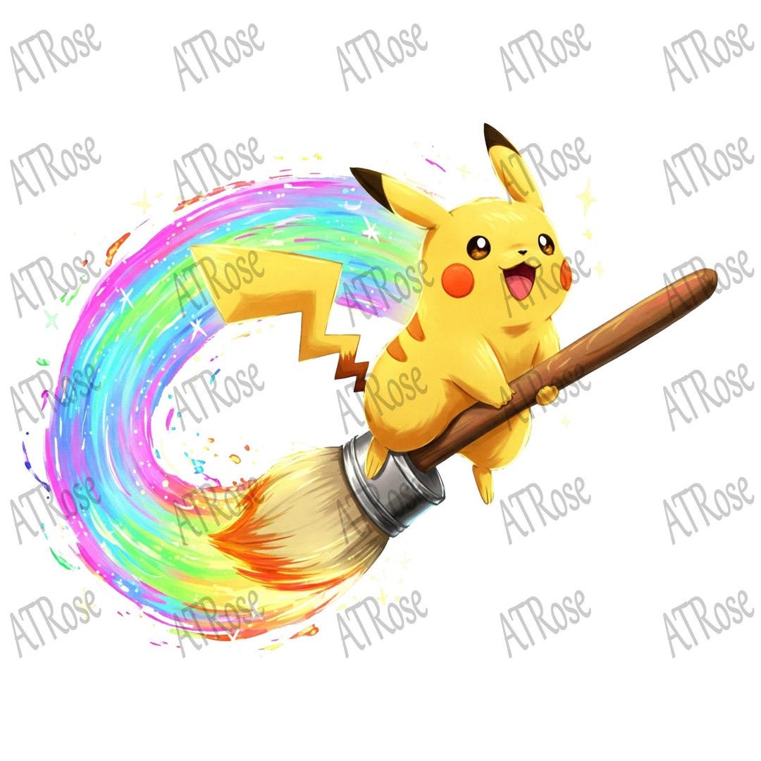 PNG - Pikachu Painting Galaxy Heart - Cute Pokemon Art Clipart - Cosmic ...